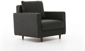 Atelier del Sofa 1-místná pohovka - křeslo Eva - Anthracite, Antracitová