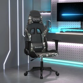 Herní židle černá a maskáčová umělá kůže 3143698