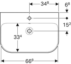 Geberit Smyle Umyvadlo 70 cm, bílá 500.248.01.1