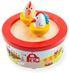Bigjigs Toys Dřevěná hrací skříňka farma