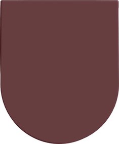 Isvea Isvea, INFINITY WC sedátko SLIM, Soft Close, Easy Take, matná maroon Red, 40KF0543I