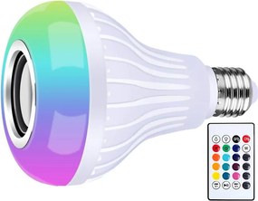 Verk Group Led barevná žárovka rgb reproduktor bluetooth dálkové ovládání