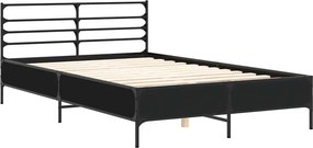 Rám postele černý 120 x 200 cm kompozitní dřevo a kov 3280037