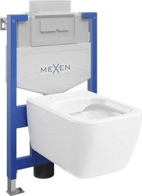 Mexen Margo podomítková WC sada Fenix XS-U s WC mísou, bílý lesk - 6853342XX00