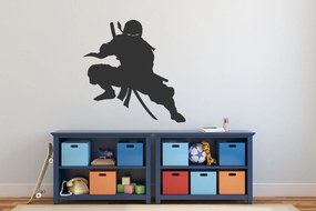 Lepy.cz Samolepka na zeď Ninja Velikost (šířka x výška): 60x60cm, Barevná varianta: Pastelová oranžová