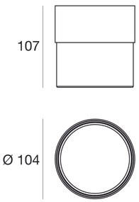 Linea Light 90296 Crumb, černé moderní stropní svítidlo, 10W LED 3000K, prům. 10,4cm