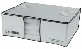 Compactor Úložný box na 2 peřiny Compactor "My Friends " 58,5 x 68,5 x 25,5 cm, bílý polypropylén