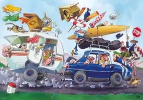 HEYE Puzzle Cartoon Classics: Odjezd na dovolenou! / 500 dílků / 50 x