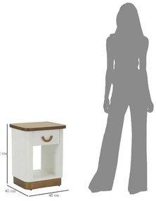 Designový noční stolek Tahigwa 48 cm bílý