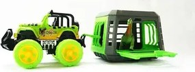 MAC TOYS Auto Jeep s přívěsem a dinosaurem / plast