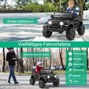 Costway Elektrické vozidlo s dálkovým ovládáním a terénními koly a LED světly