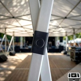 BRIMO Nůžkový párty stan EXCLUSIVE ALU 3x6 m bez stěn béžový