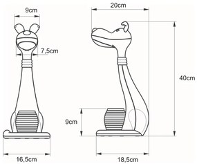 Stolní lampa K-BL1607 série PIESEK růžová