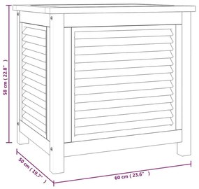 Petromila Zahradní úložný box s vložkou 60 x 50 x 58 cm masivní teak