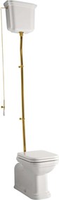 Sapho Kerasan Waldorf - WC kombi, vario odpad, bílá/bronz WCSET20-WALDORF
