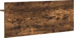 věšák, nástěnný, 1 prkno, háčky, kompozitní dřevo, 40x100x12 cm, kouřový dub, Dekorino TK20260019
