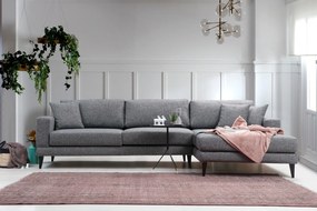 Hanah Home Rohová pohovka NORDIC tmavě šedá pravá 560ARE1104