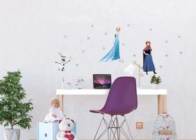Dětská samolepka na zeď Disney Frozen – Elsa, Anna a Olaf | 65 x 85 cm | DDK1797