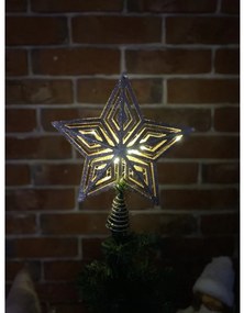 Vánoční hvězda na stromeček s osvětlením 28 cm Vánoční motiv: Romantická