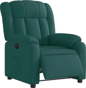 Elektrické polohovací křeslo tmavě zelené textil 3205298