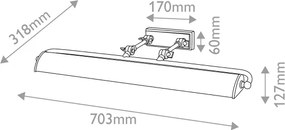 Elstead WINCHFIELD-PLL-AB - Obrazové svítidlo WINCHFIELD 4xE14/40W/230V zlatá