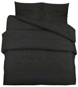 136118 vidaXL Sada ložního prádla černá 135 x 200 cm bavlna