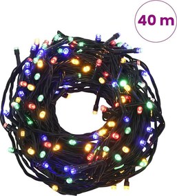 Světelný řetěz se 400 LED vícebarevný 40 m 8 světelných efektů 328827