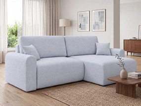 Rozkládací oboustranná sedací souprava do L NORDEN PAROS 250x140 cm, světle šedá