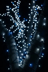 Vánoční světýlka venkovní FLASH studená bílá 100 LED