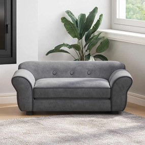 Pohovka pro psy tmavě šedá 72 x 45 x 30 cm plyš 171039