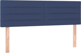 Box spring postel s matrací a LED modrá 140x190 cm textil 3133235