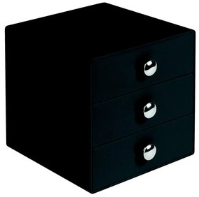 Černý organizér s třemi zásuvkami iDesign Drawer