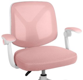 Dětská otočná židle Neoseat JUNI 010 s podnoží — látka, růžová