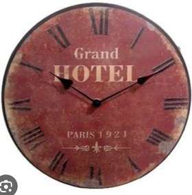 Nástěnné kovové hodiny Grand hotel