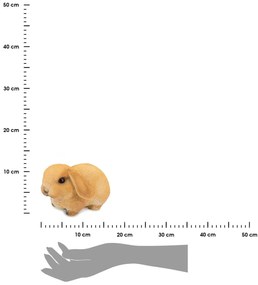 Zahradní figurka z polyresinu Bunny, 16 cm, hnědá