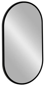 MAXIVA Koupelnové zrcadlo - APOLLO, 90 x 50 cm, LED osvětlení, černá