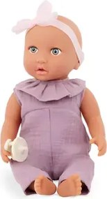 LULLABABY Panenka 35 cm v overalu s čelenkou Lila / od 2 let