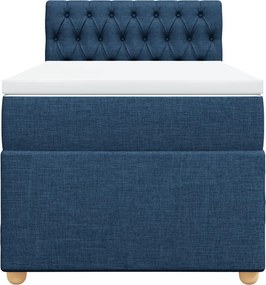 Box spring postel s matrací modrá 90x200 cm textil 3288876