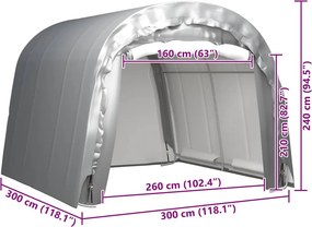 Úložný stan 300 x 300 cm ocelově šedý 3079586