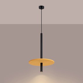 Sollux Lighting Závěsná lampa FELTRO 1 černá/žlutá