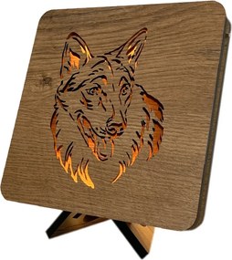 Li-Go "Německý Ovčák" lampa 19x19 cm provedení povrchu: dub