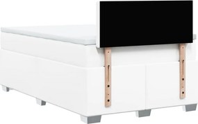 Box spring postel s matrací bílá 120x190 cm umělá kůže 3286113
