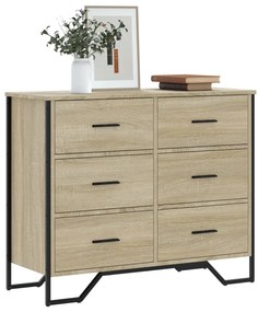 Komoda dub sonoma 91 x 35,5 x 74,5 cm kompozitní dřevo 3295303