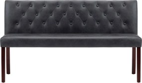 Lavice 148,5 cm šedá umělá semišová kůže 288572
