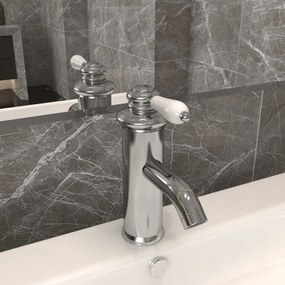 Koupelnová umyvadlová vodovodní baterie stříbrná 130 x 180 mm 149074