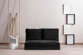 Designová rozkládací pohovka Wandella 120 cm černá
