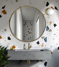 Zrcadlo Scandi Slim Gold Rozměr: Ø 110 cm