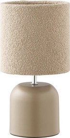 Béžová kovová stolní lampa s textilním stínidlem (výška 24 cm) Morley – House Nordic