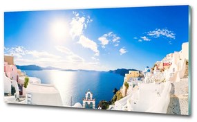 Wallmuralia Foto obraz skleněný horizontální Santorini Řecko 100x50