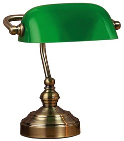 Stolní lampa Bankers, výška 25 cm zelená